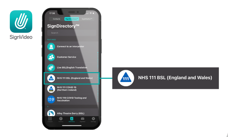 NHS 111 - SignVideo : SignVideo